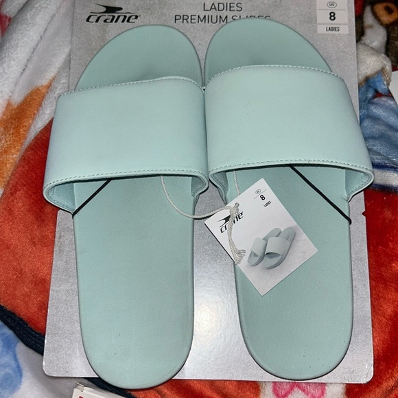 Shoes | Nwt Ladies Blue Slides Size 8 | Poshmark